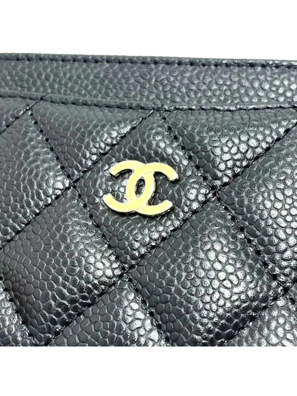 CHANEL | Bags | Sold Chanel Card Case Cc Logo Classic Caviar Leather ...